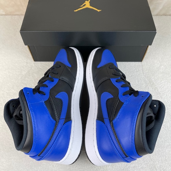 Jordan | Shoes | Nike Air Jordan Mid Black Hyper Royal Blue | Poshmark